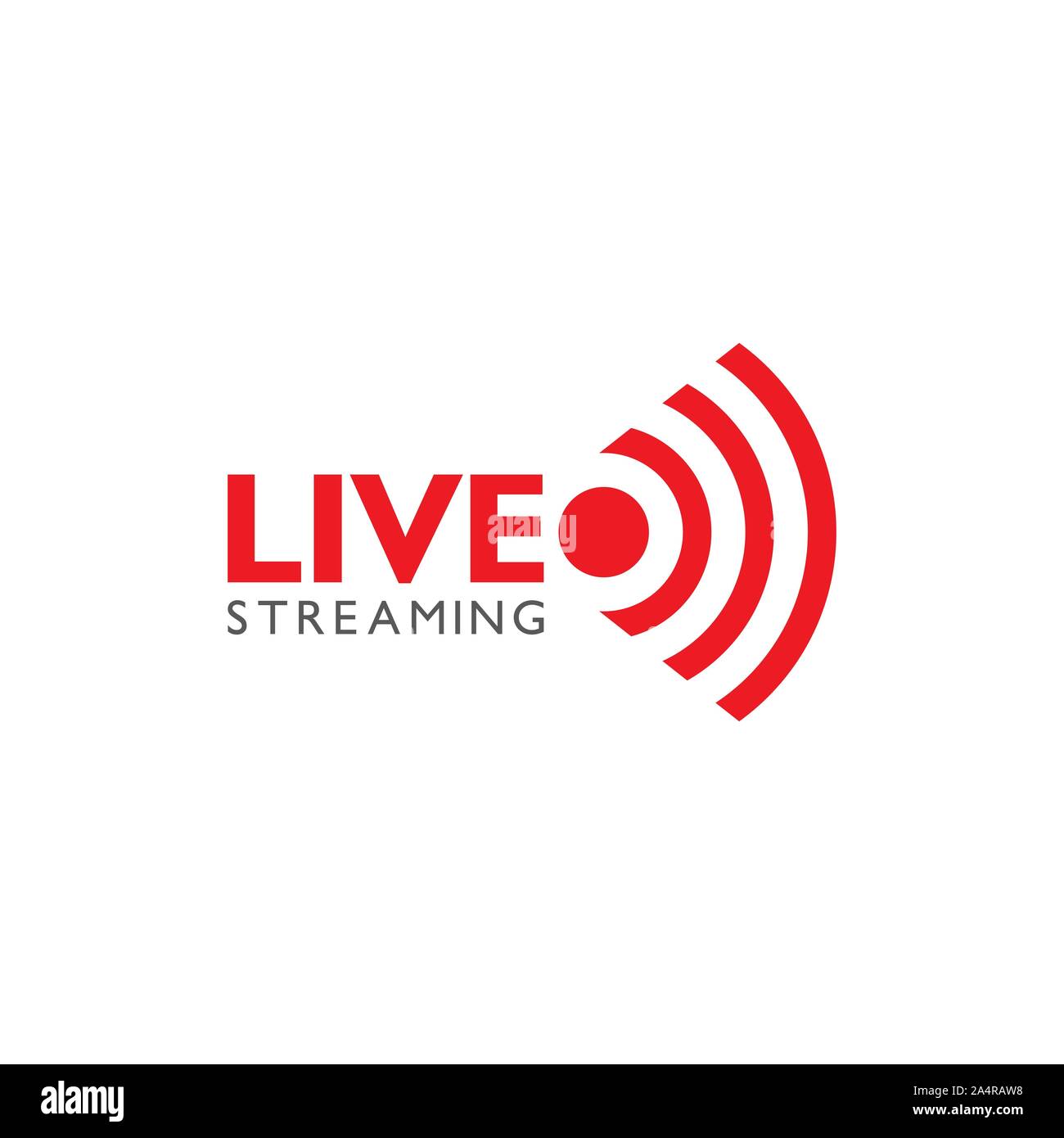 Live stream logo design. Vector illustration design template Stock ...