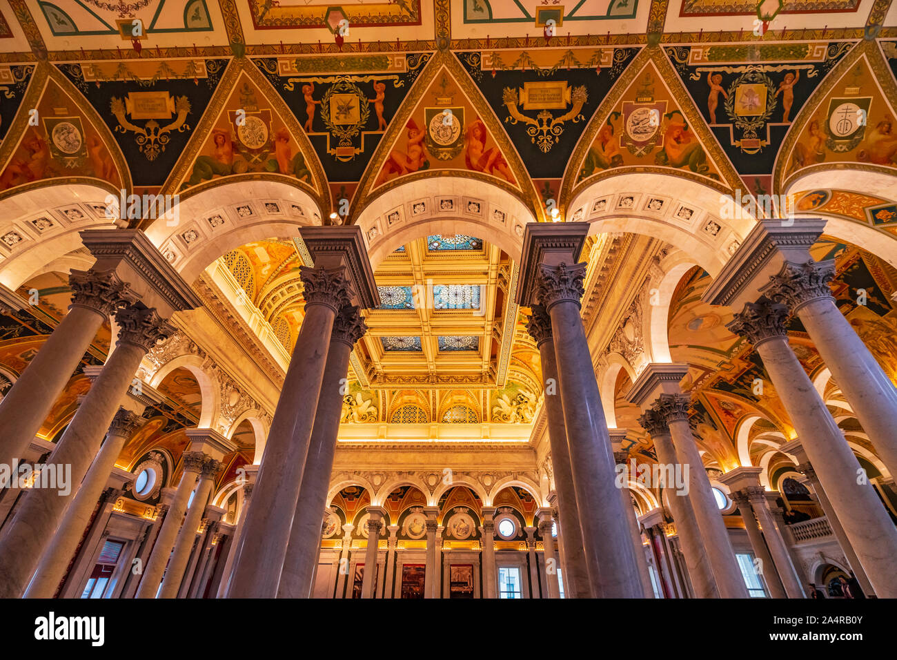 Arches Ceiling Thomas Jefferson Building Library of Congress Washington ...