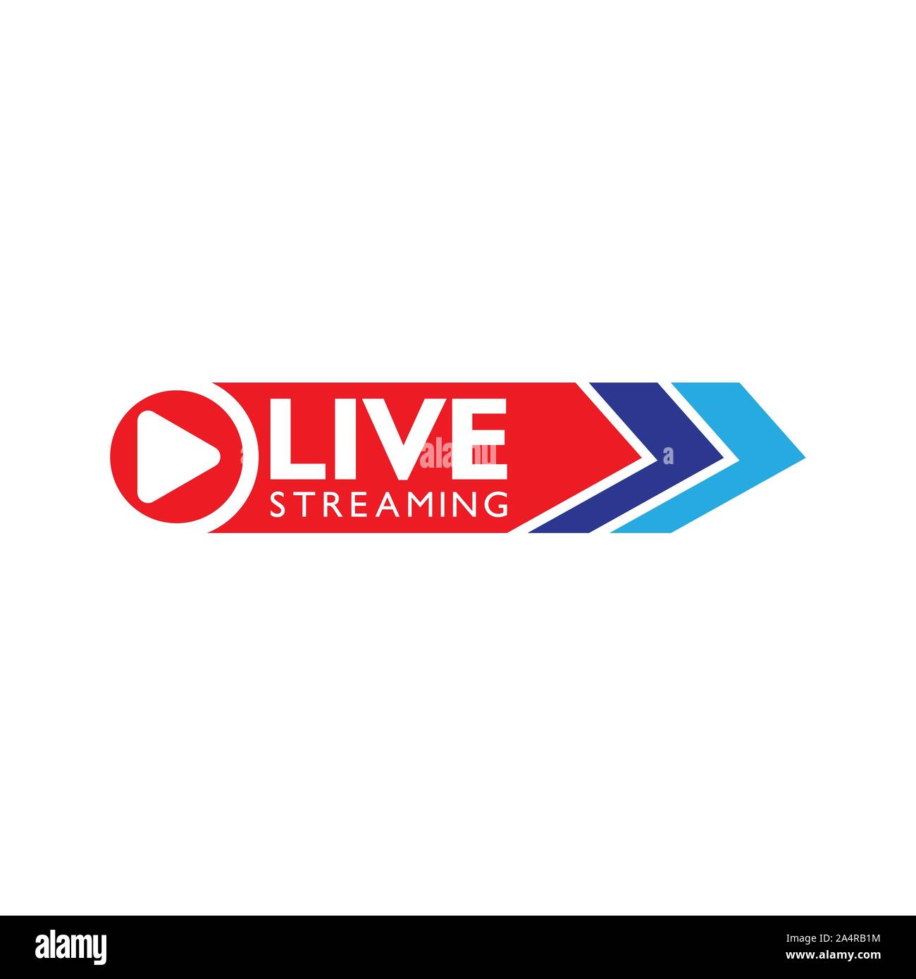 Live stream logo design. Vector illustration design template Stock ...