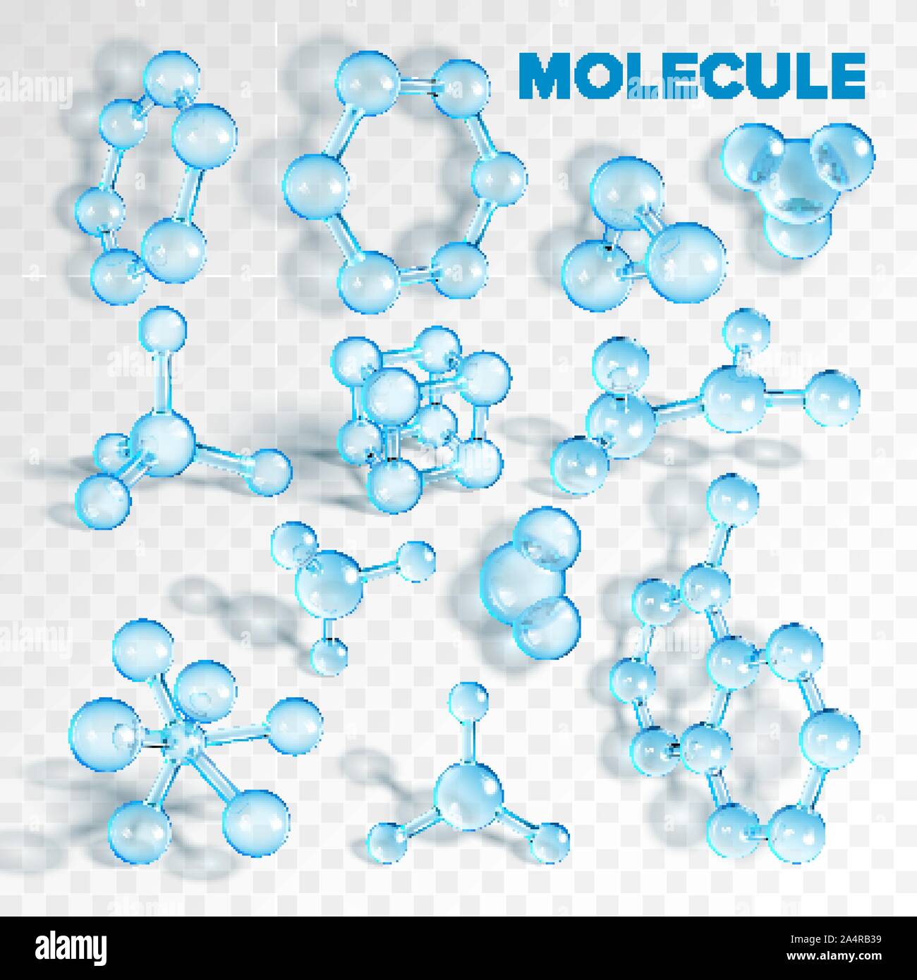 Glass Molecule Pharmaceutical Model Set Vector Stock Vector Image & Art ...