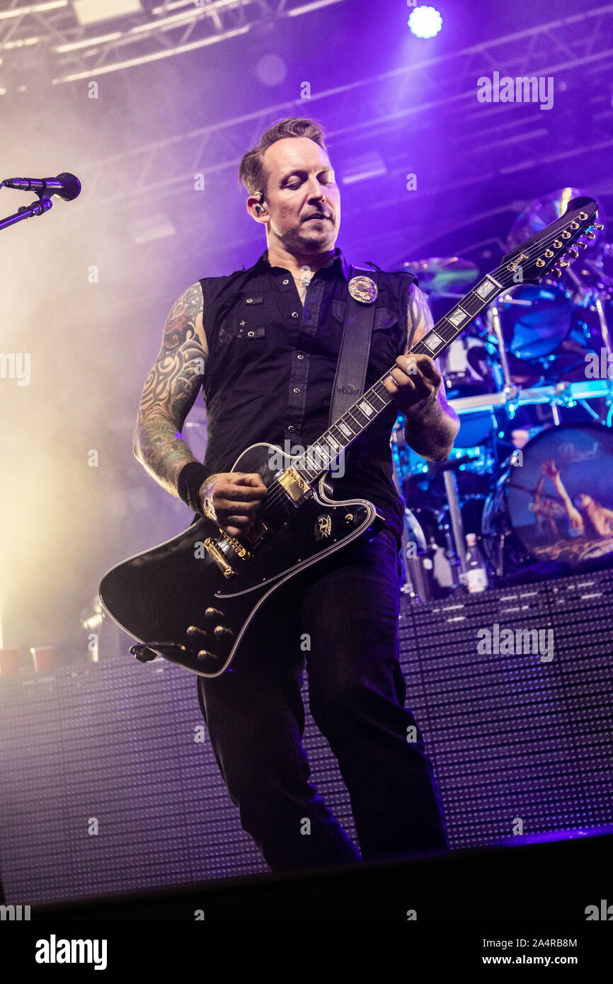 Milan Italy. 14 October 2019. The Danish rock band VOLBEAT performs ...