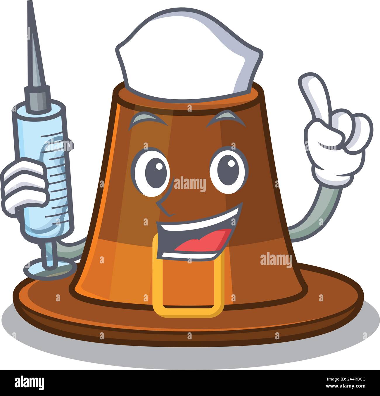 Nurse pilgrims hat isolated with the cartoon Stock Vector Image & Art ...