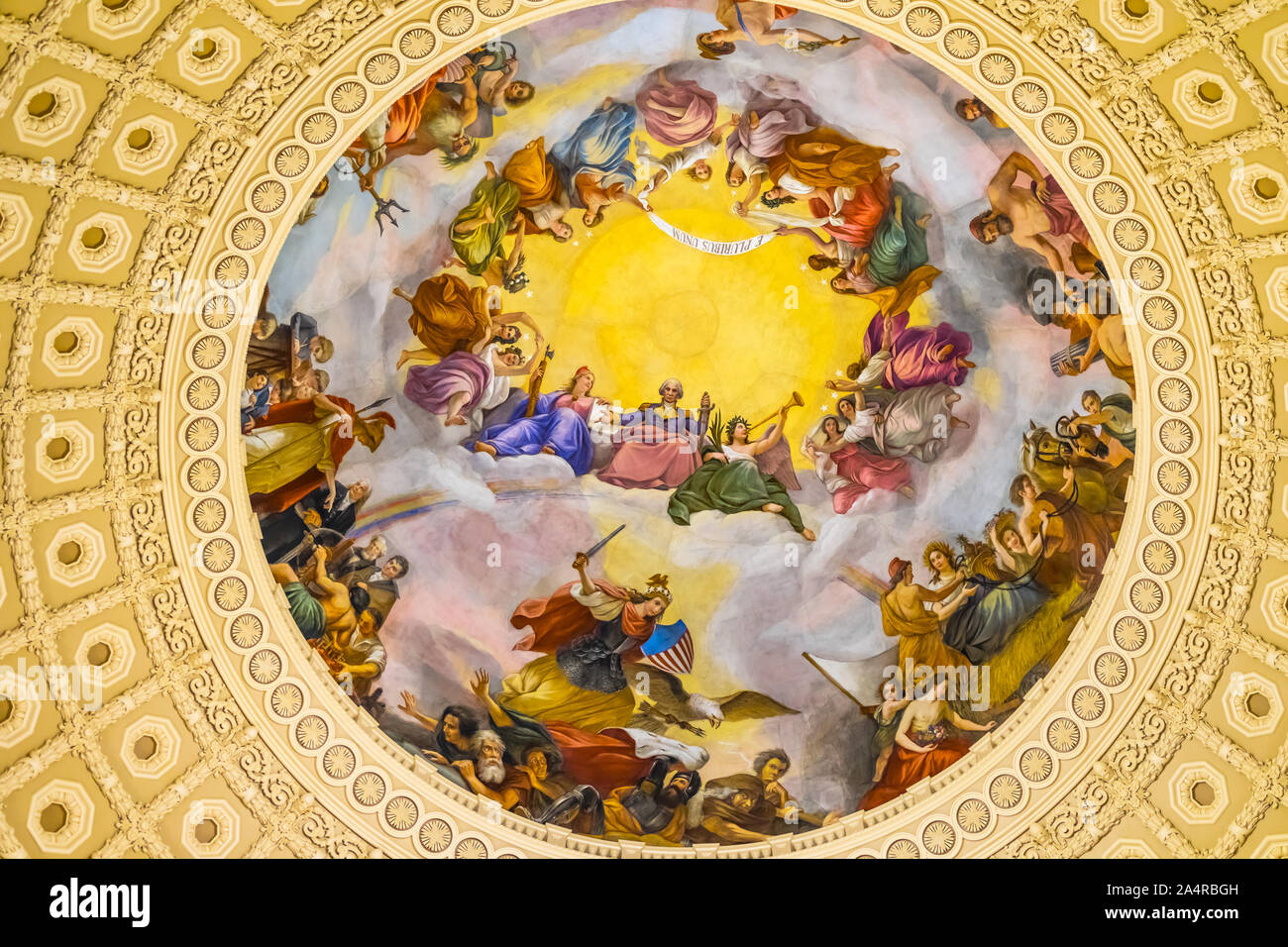 Apothesis of George Washington, Rotunda, US Capitol Dome Washington DC ...