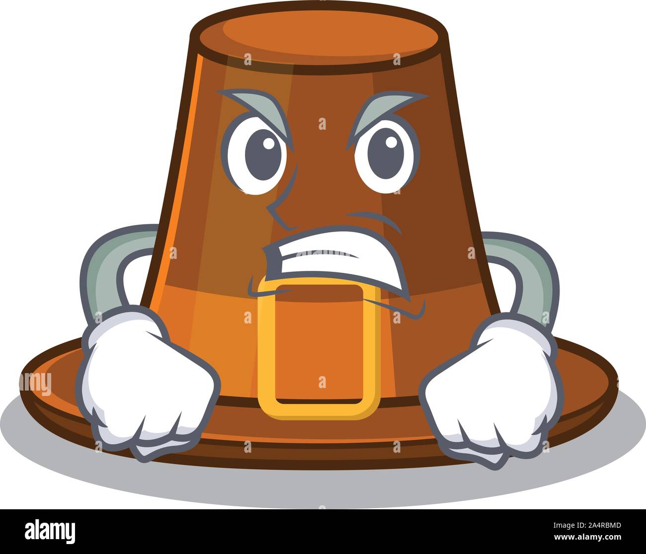 Angry pilgrims hat in the character shape Stock Vector Image & Art - Alamy