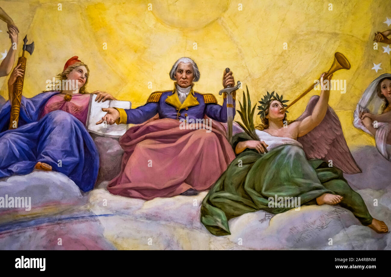 Apothesis of George Washington, Rotunda, US Capitol Dome Washington DC ...