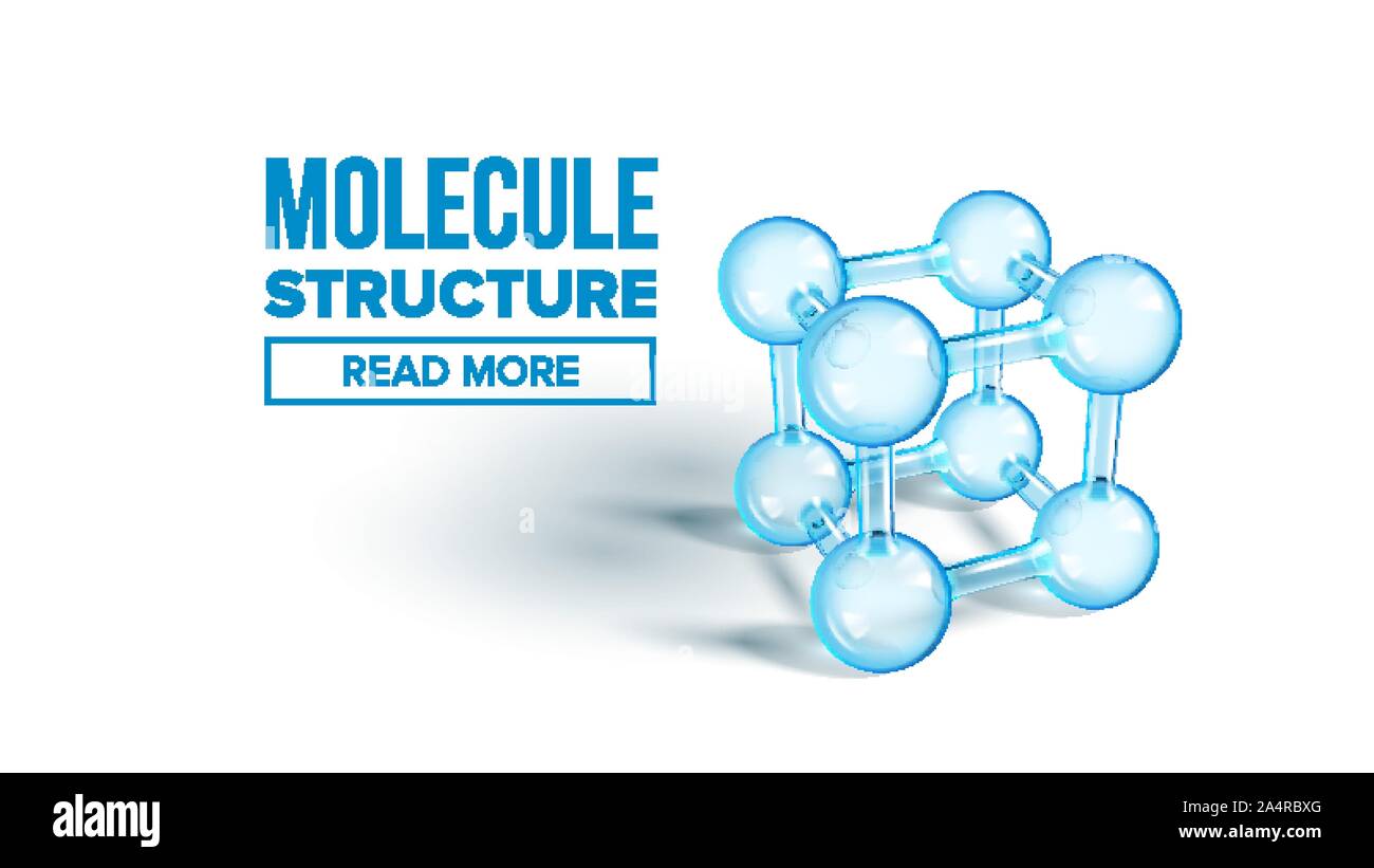 Scientific Molecule Structure Landing Page Vector Stock Vector Image ...