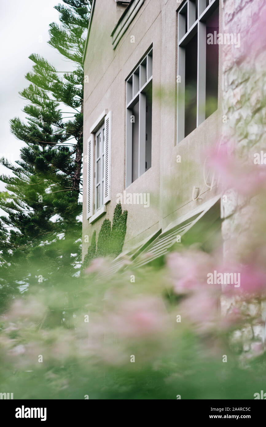 Beautiful decoration of English country style building covered with ...