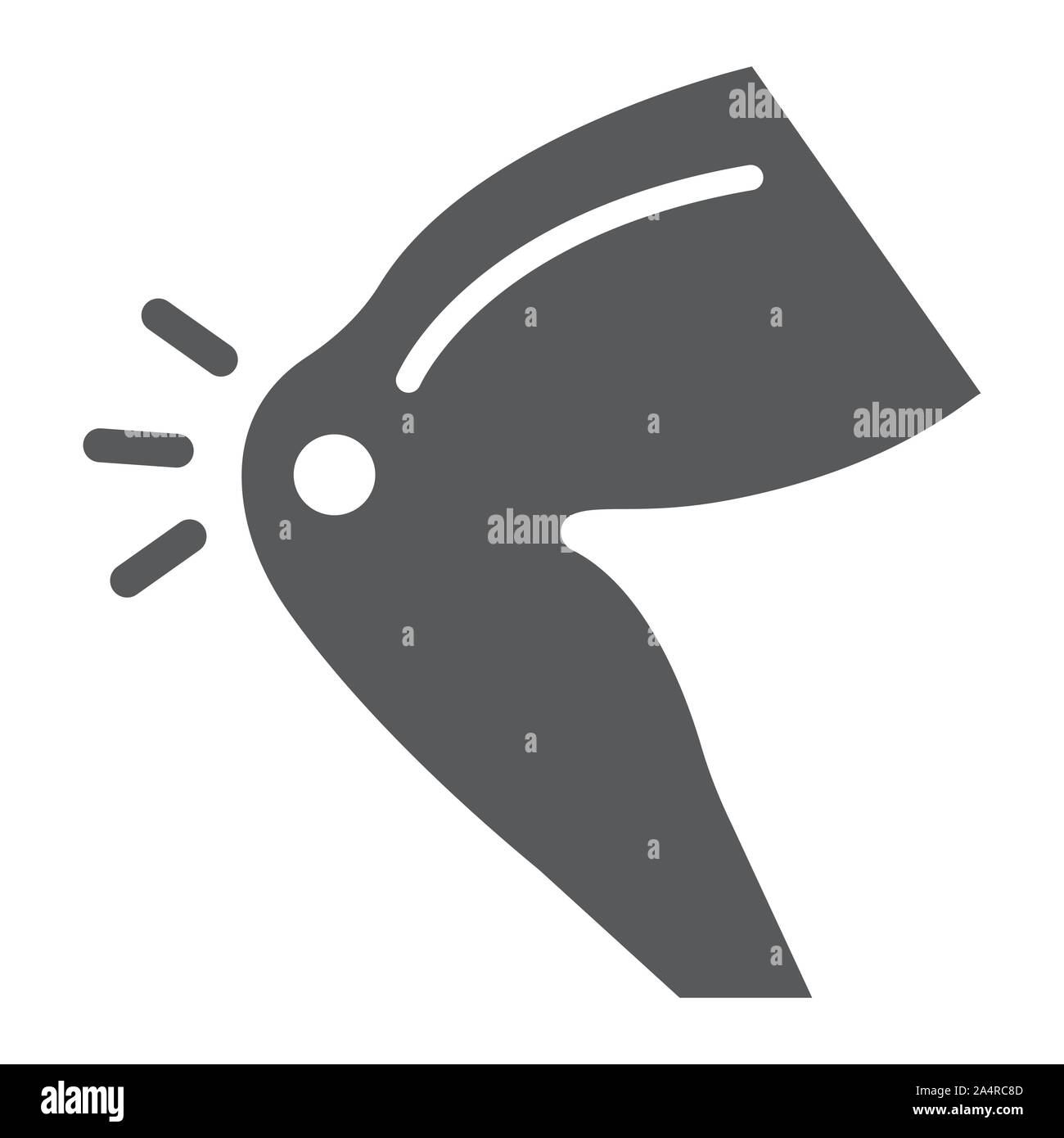 Knee pain glyph icon, orthopedic and medical, leg injury sign, vector ...