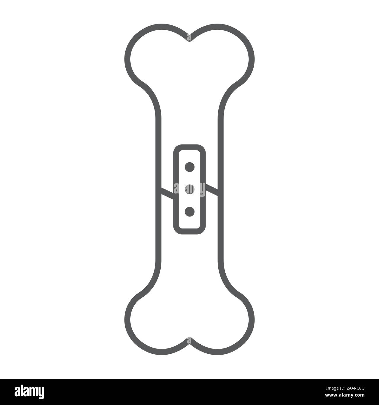 Orthopedic surgery thin line icon, medical and equipment, joint surgery ...