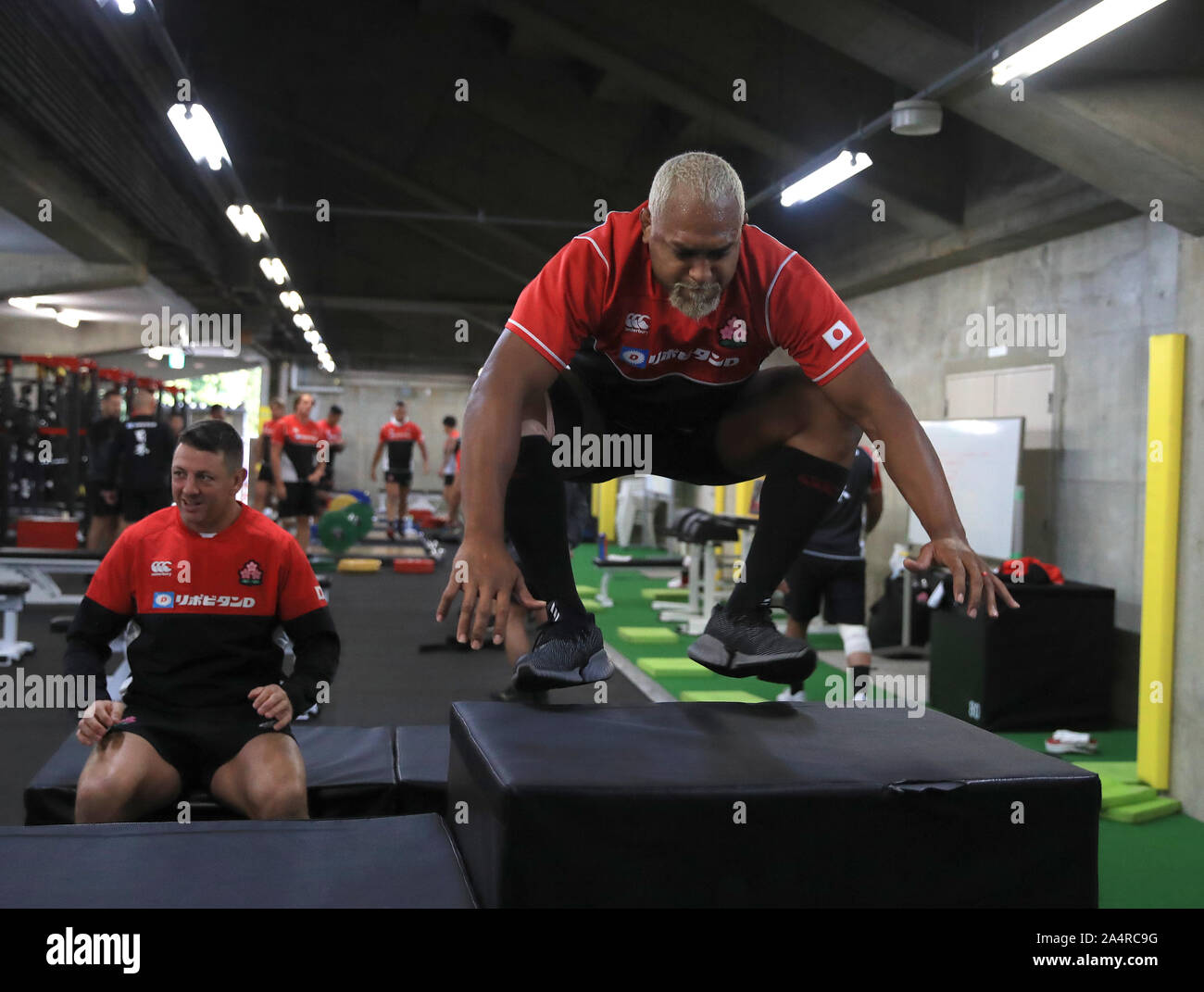 Japan's Isileli Nakajima during a gym session at the Prince Chichibu ...