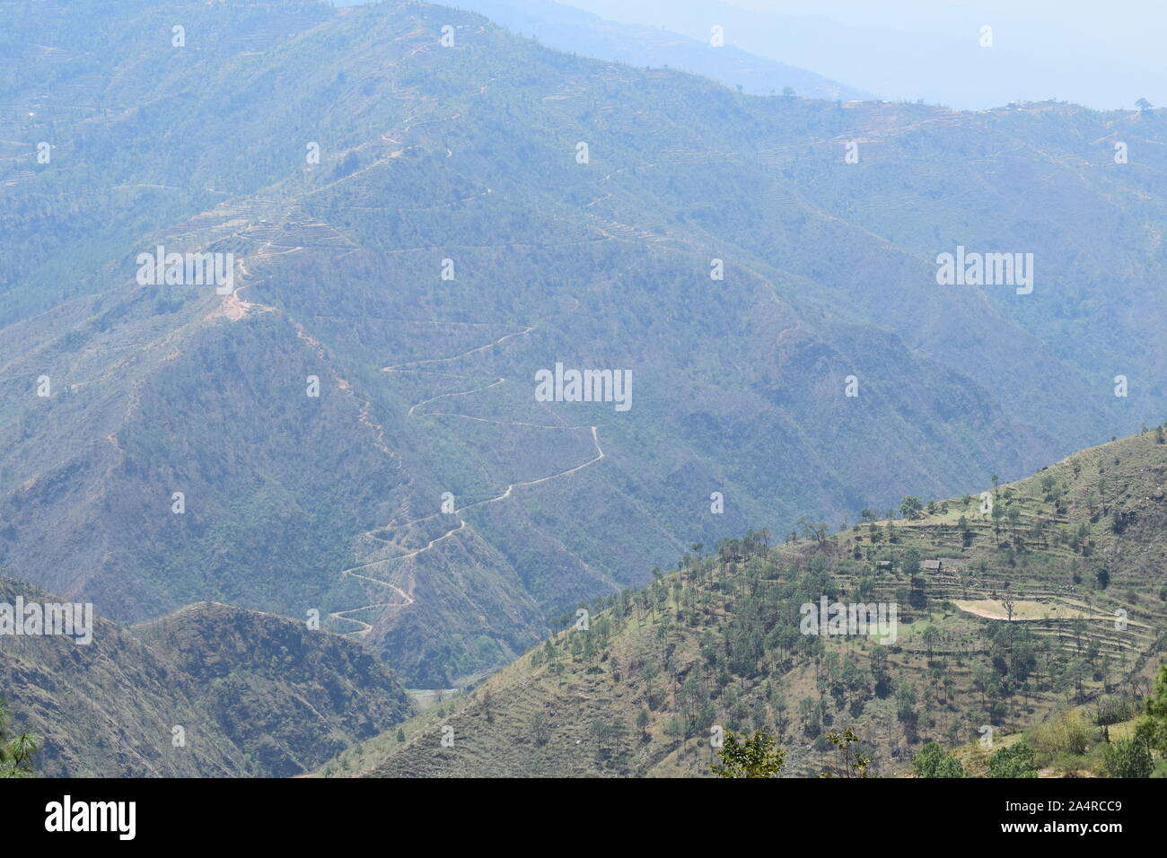 Beautiful landscape in eastern part of Nepal hillside Stock Photo - Alamy