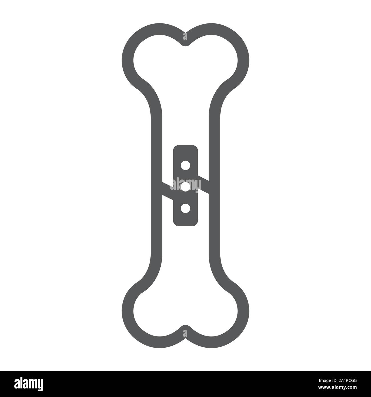 Orthopedic surgery line icon, medical and equipment, joint surgery sign ...