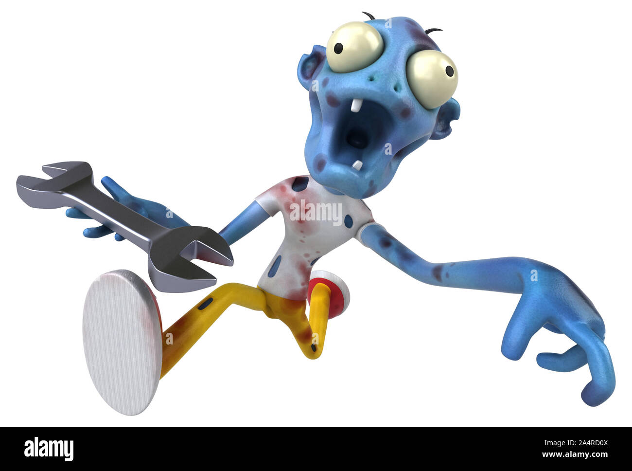 Fun zombie - 3D Illustration Stock Photo - Alamy