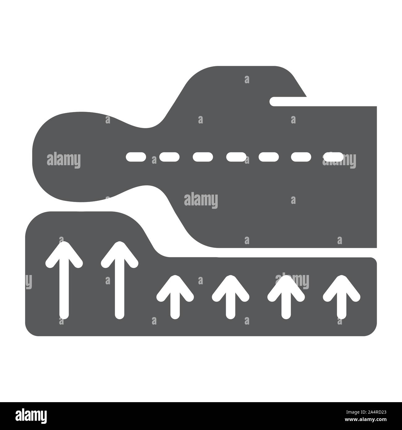 Correct sleep glyph icon, orthopedic and medical, posture support sign ...