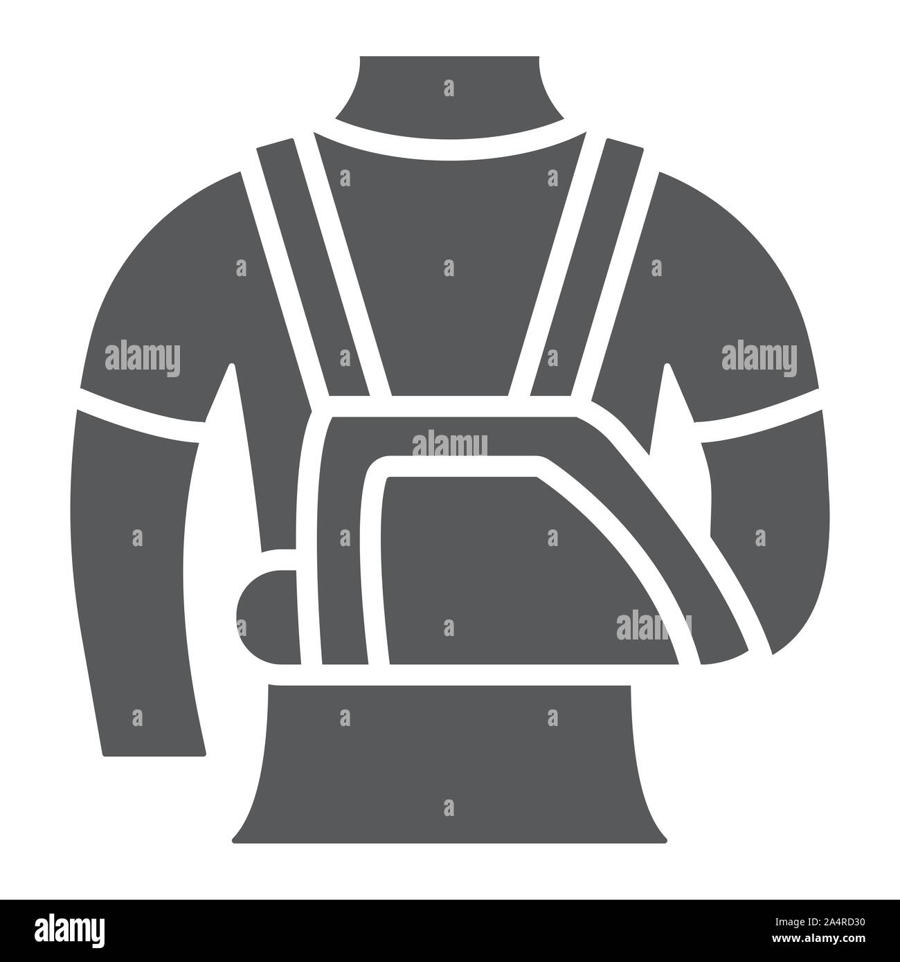 Shoulder immobilzer glyph icon, medical and healthcare, shoulder ...