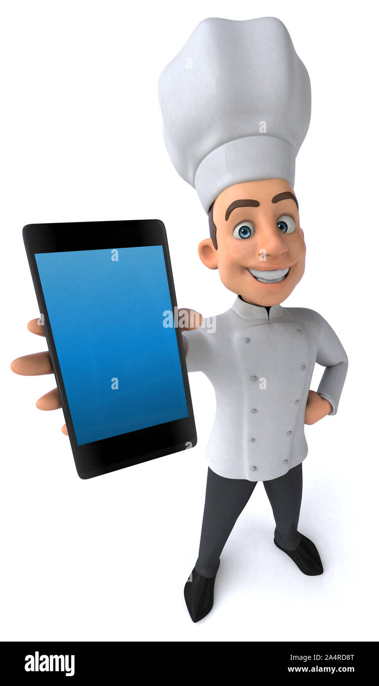Fun chef - 3D Illustration Stock Photo - Alamy