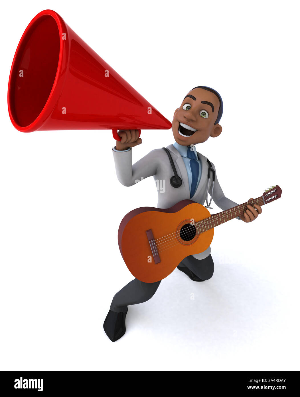 Fun doctor - 3D Illustration Stock Photo - Alamy