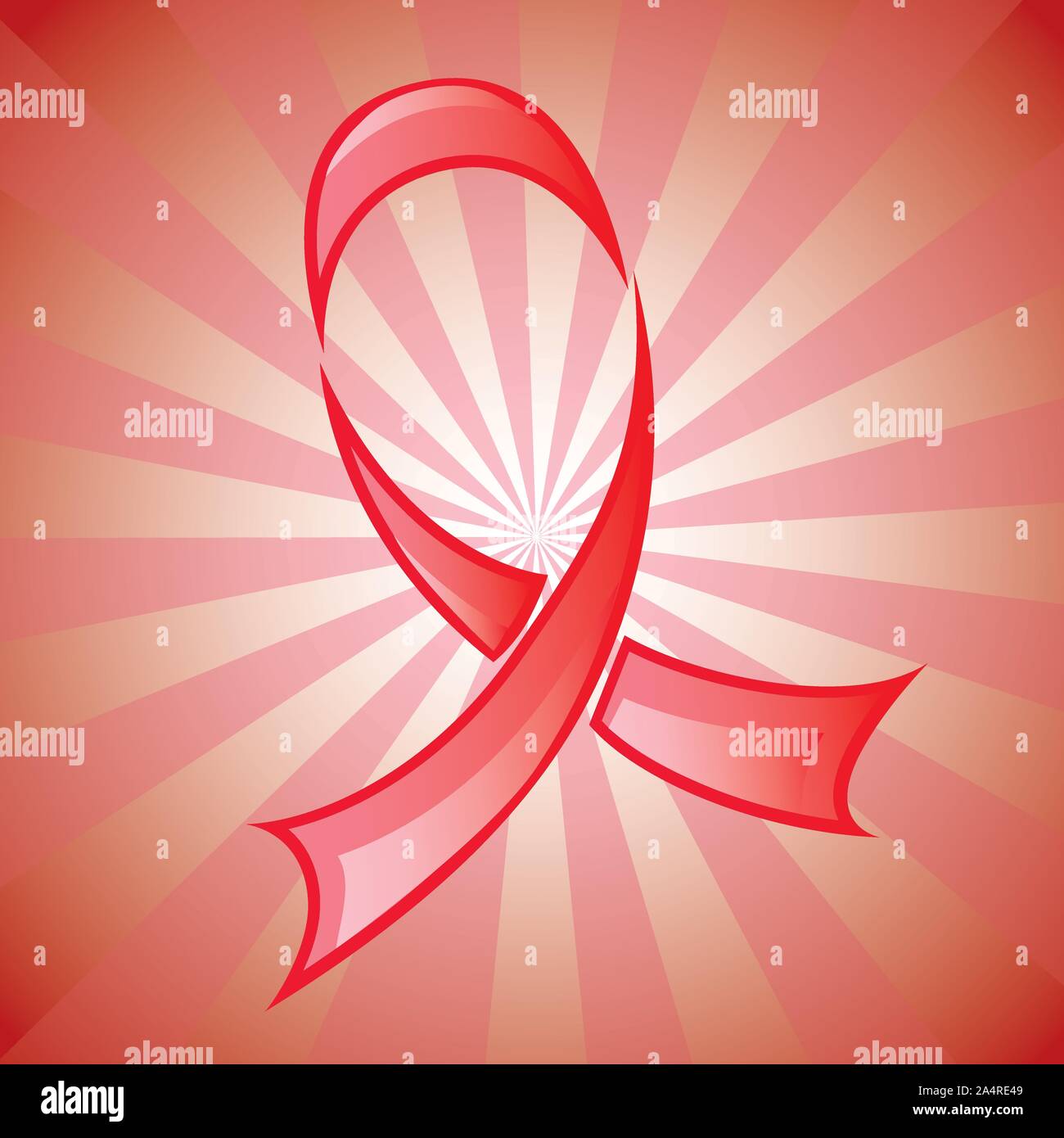 Stylized red support ribbon on abstract background Stock Vector Image ...