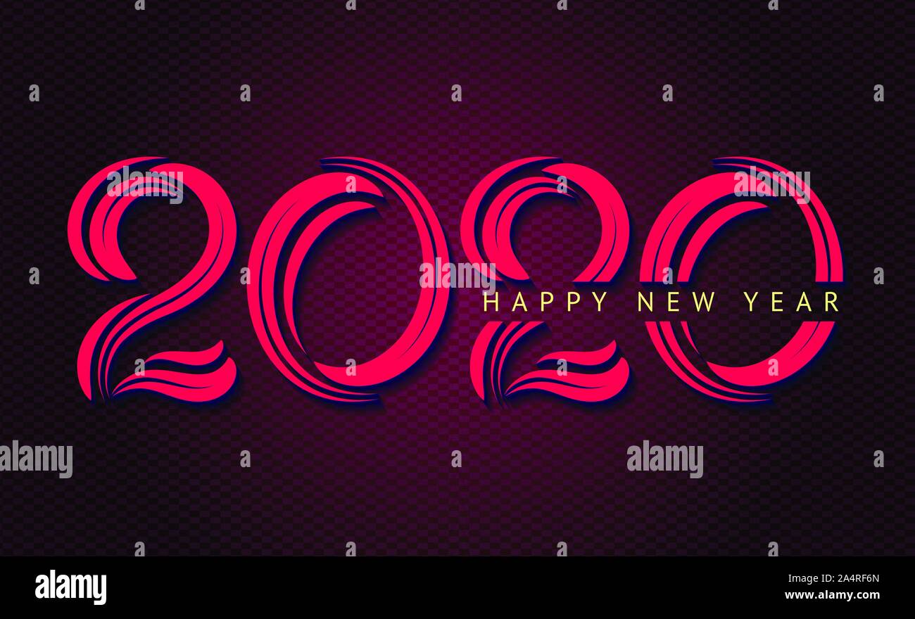 Hand drawn brush lettering 2020 Stock Vector Image & Art - Alamy