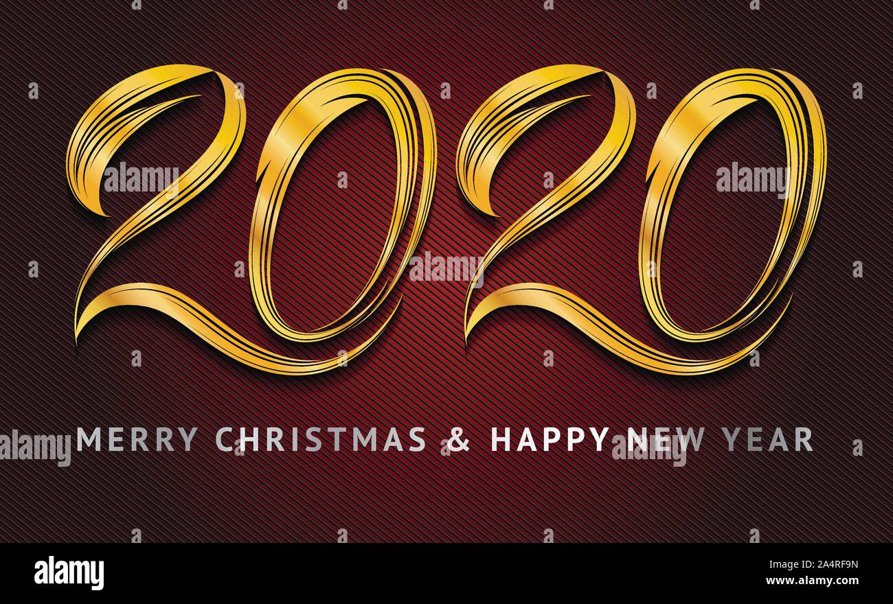 Hand drawn 2020 number Stock Vector Images - Alamy
