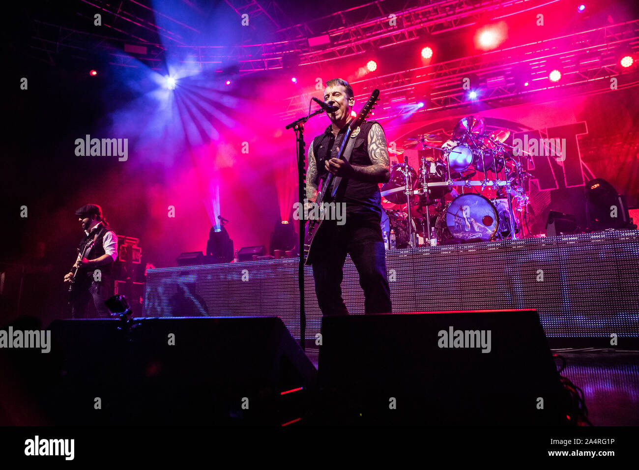 Milan Italy. 14 October 2019. The Danish rock band VOLBEAT performs ...