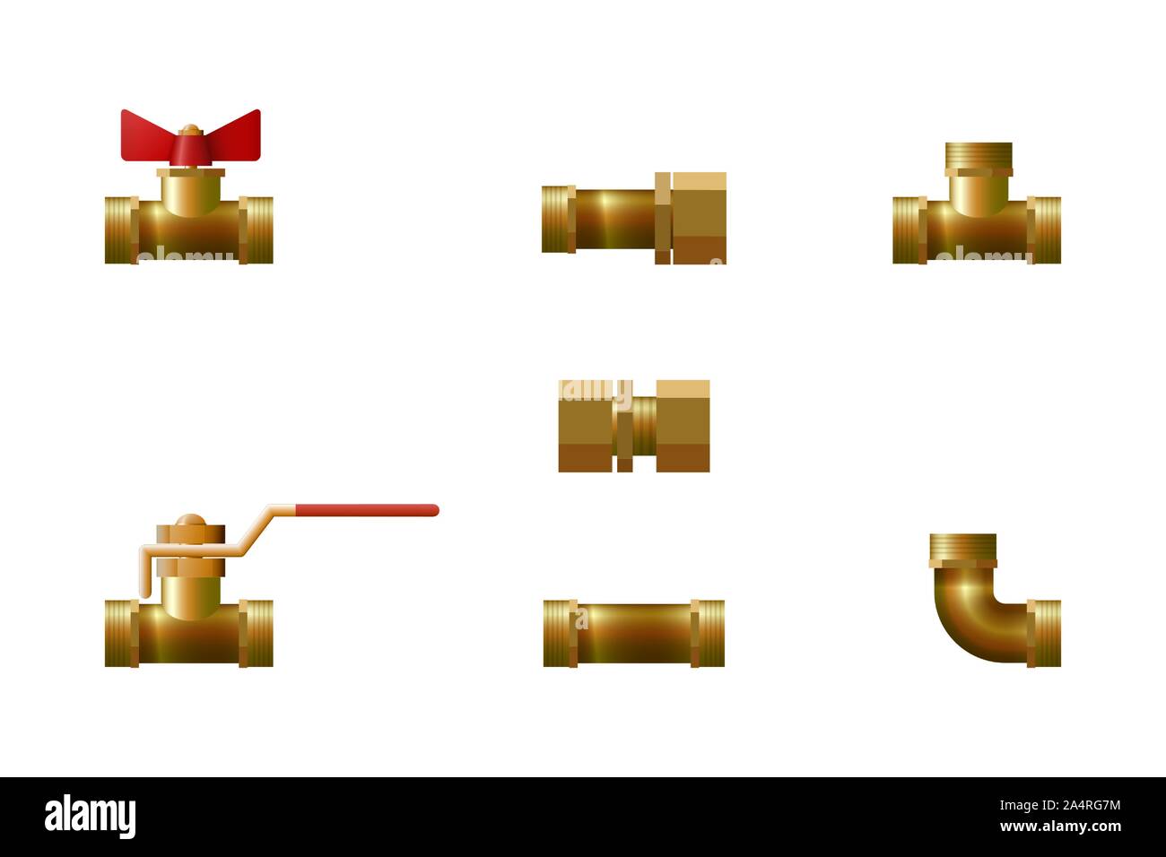 Steel pipe fitting Stock Vector Images - Alamy