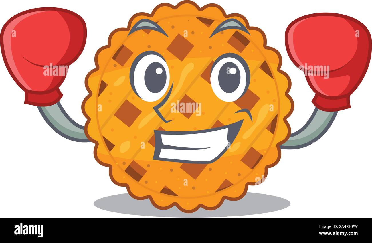 Boxing pumpkin pie served on cartoon plate Stock Vector Image & Art - Alamy
