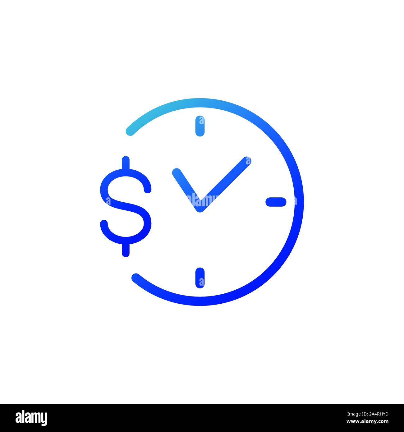 money and time management, clock and dollar sign. Stock Vector ...
