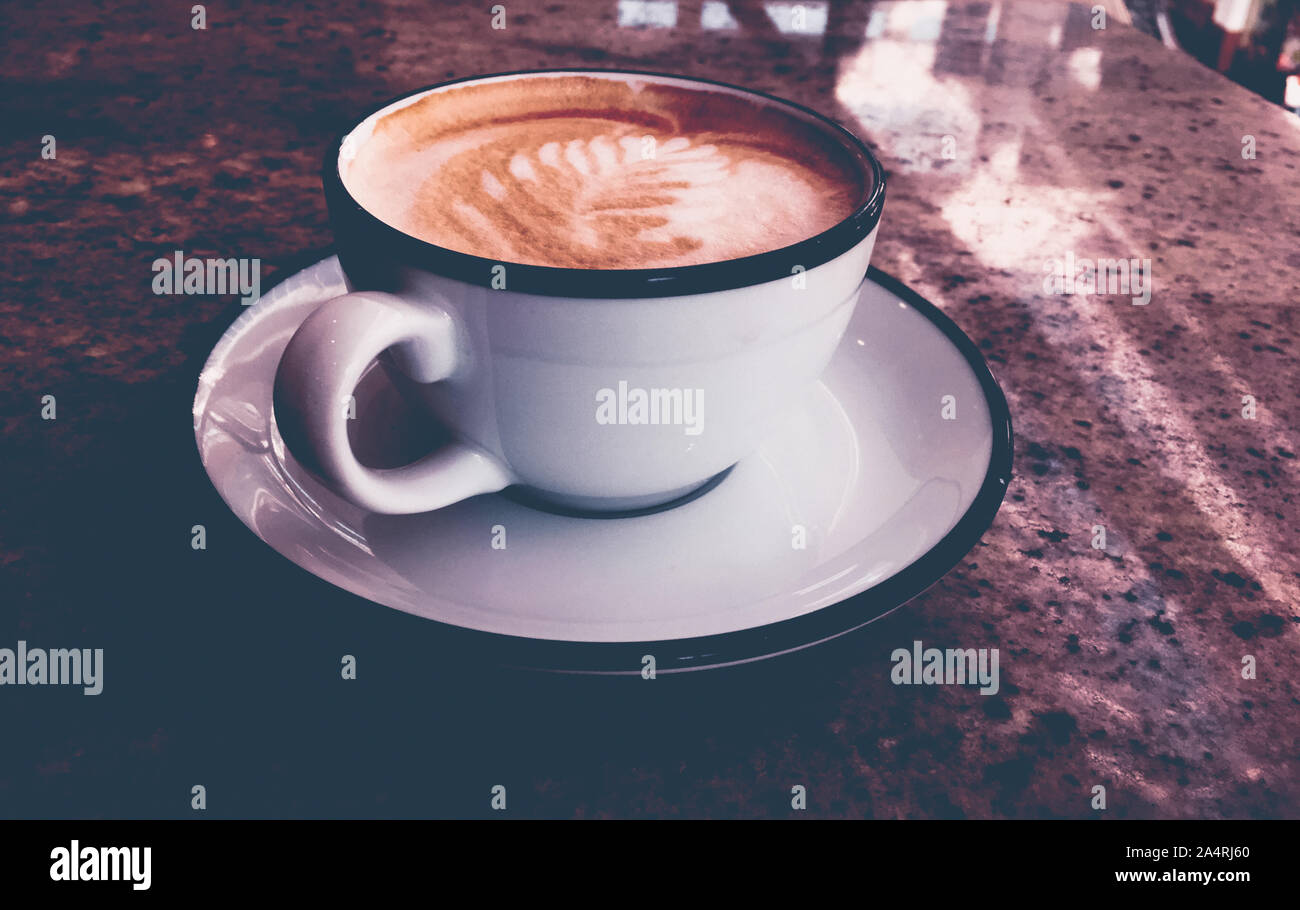 Brunch in Paris, drinks menu and vintage recipe concept - Cappuccino ...