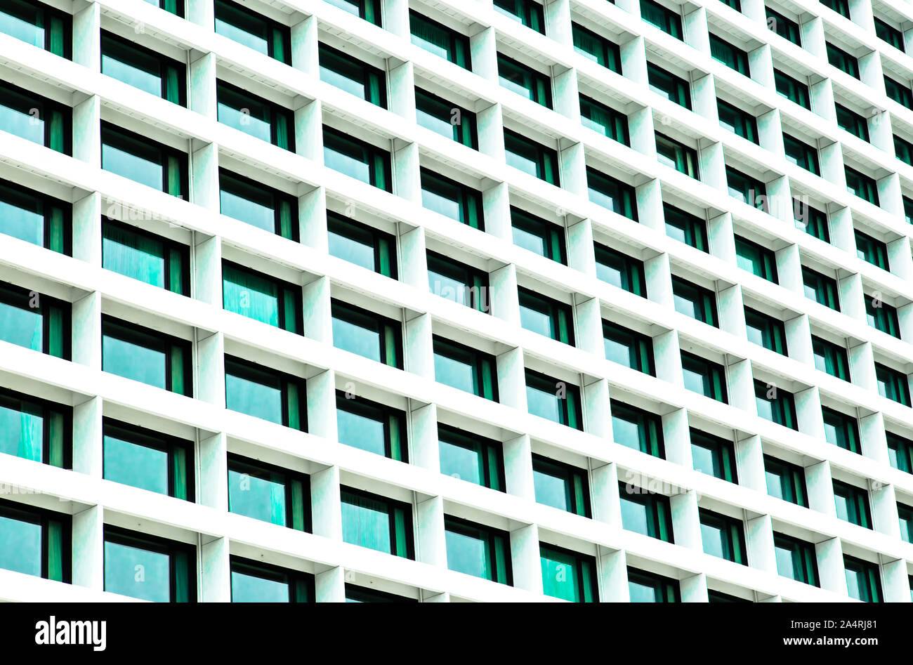 modern building facade background with blue color window Stock Photo ...