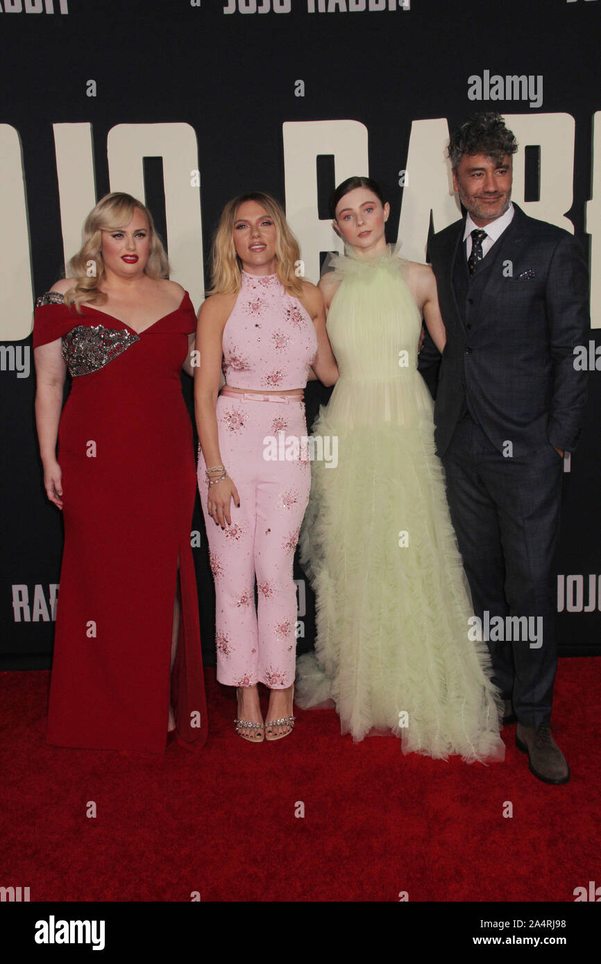 Hollywood, California, USA. 15th October, 2019. Rebel Wilson, Scarlett ...