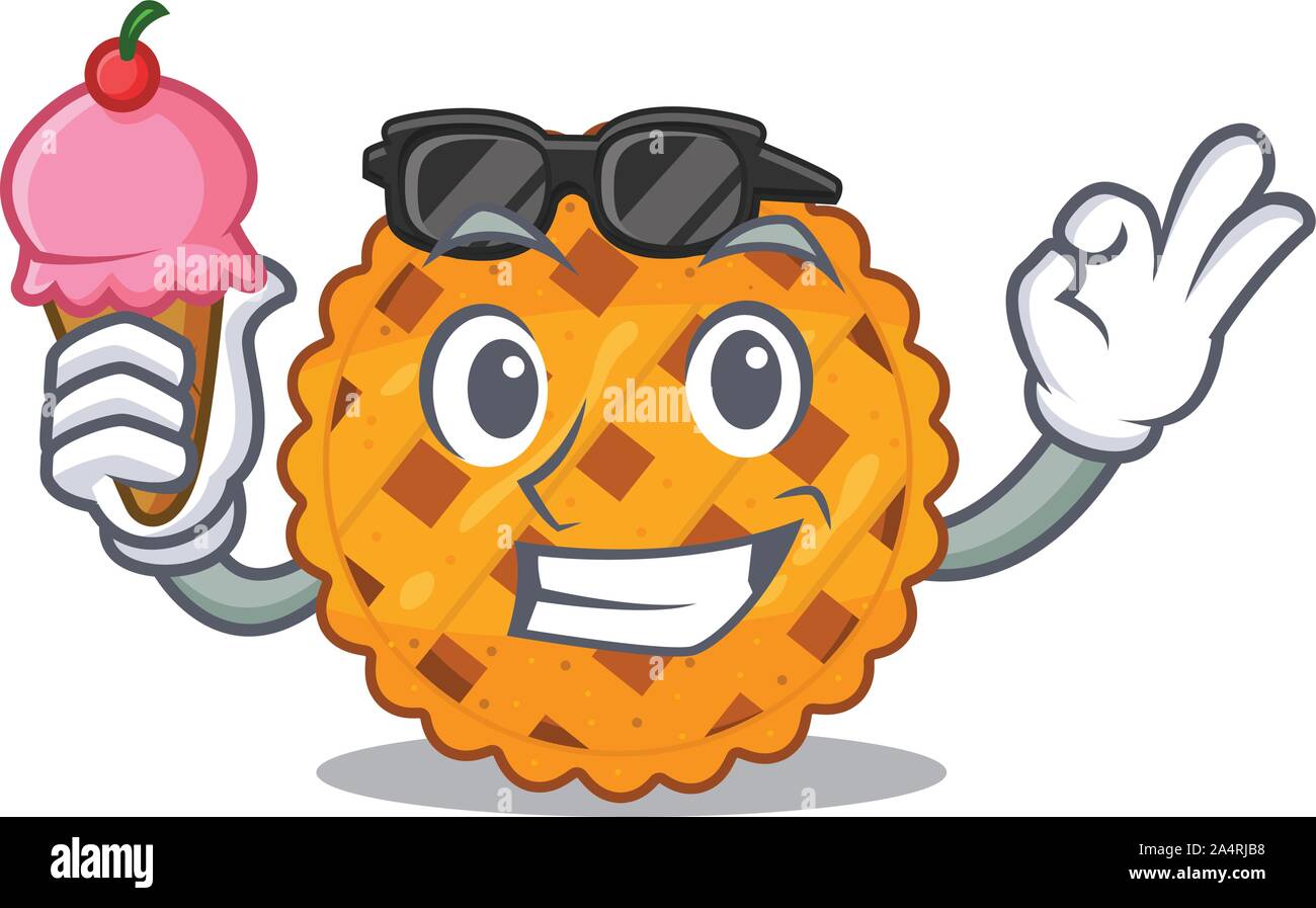 With ice cream pumpkin pie in the cartoon shape Stock Vector Image ...