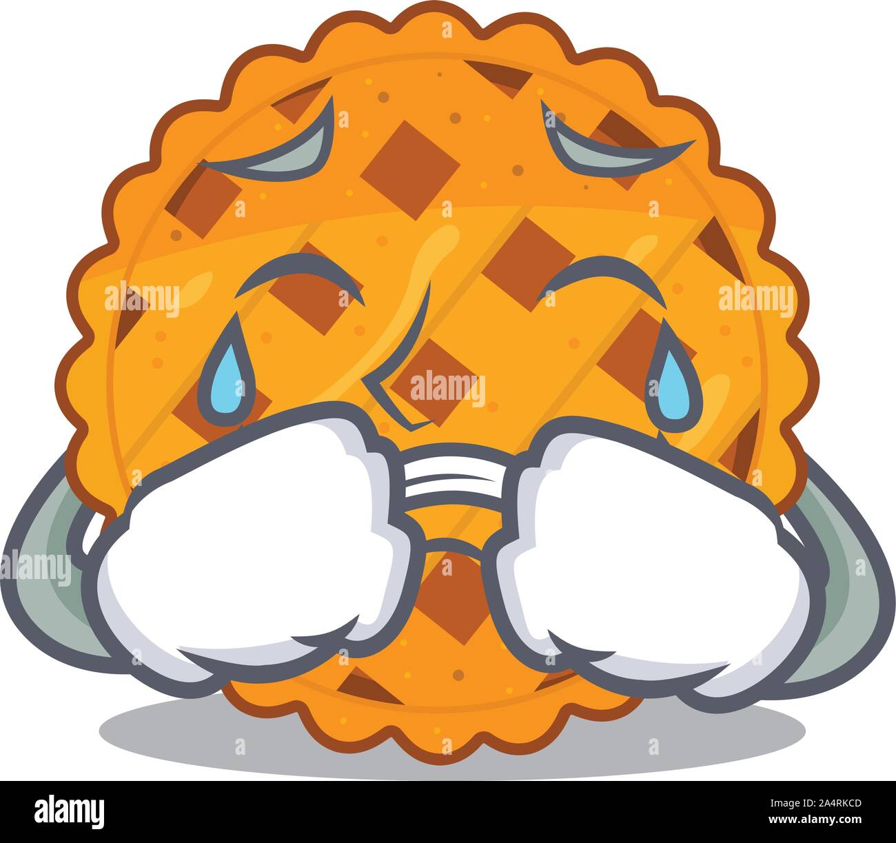 Crying pumpkin pie isolated in the mascot Stock Vector Image & Art - Alamy