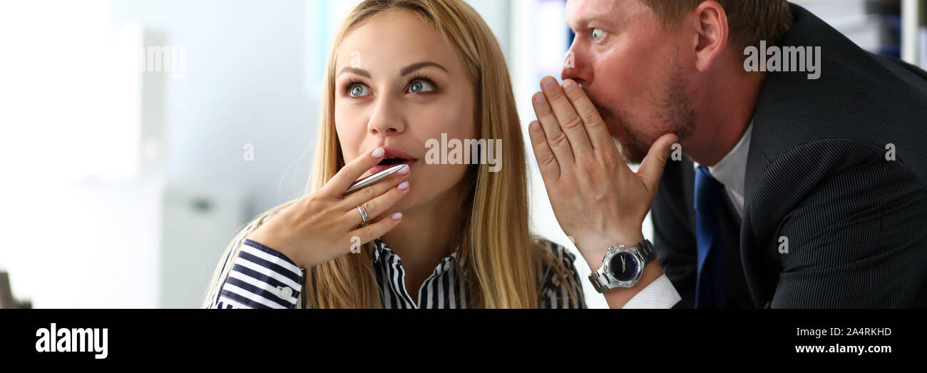 Male office surprise female colleague hi-res stock photography and ...