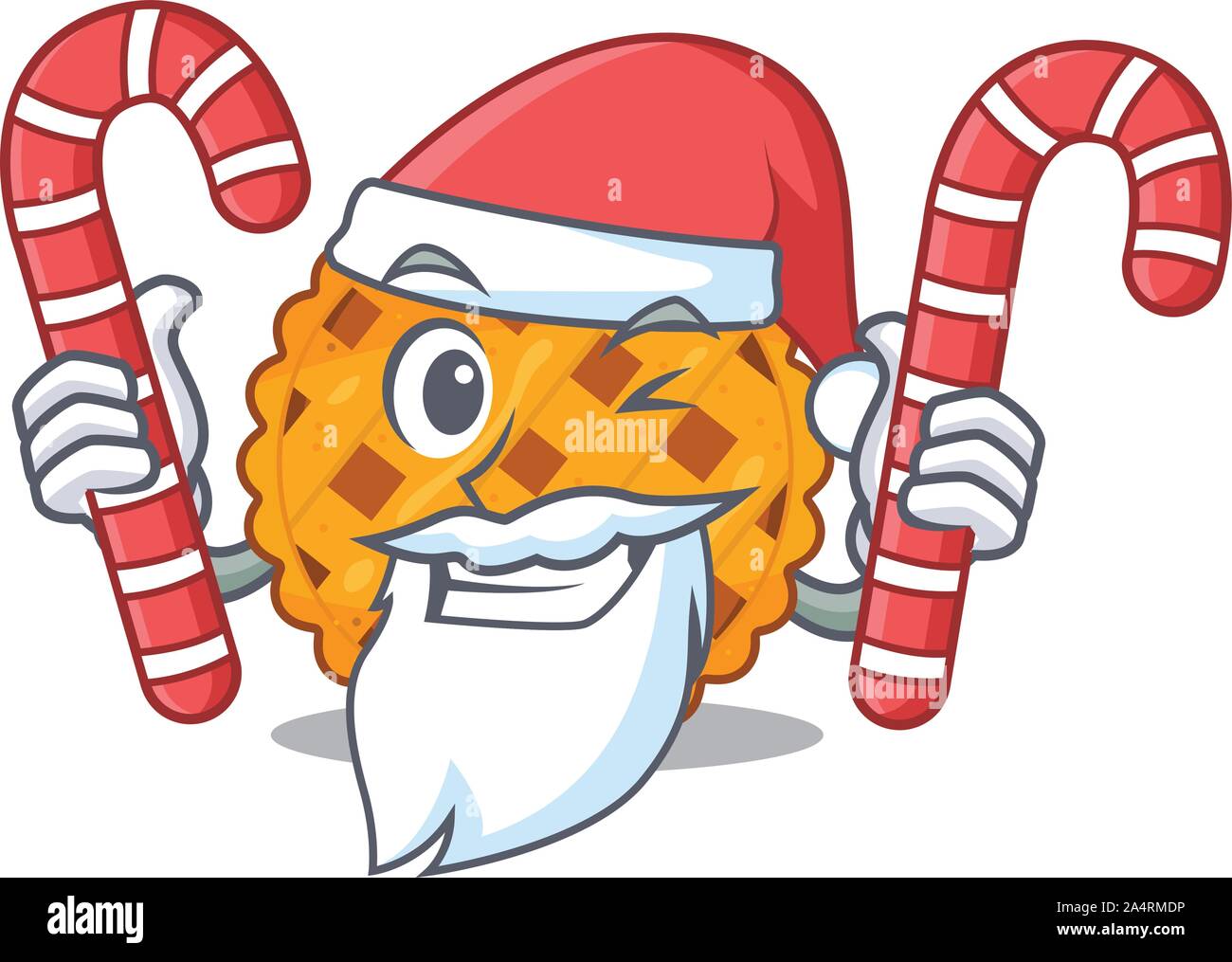 Santa with candy pumpkin pie in a character jar Stock Vector Image ...