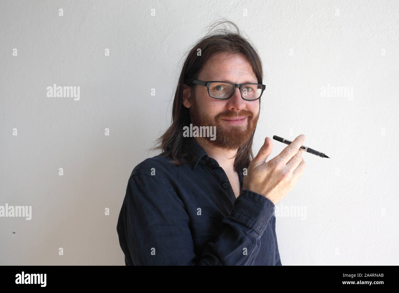 Portrait of Tom Gauld (cartoonist, illustrator) 07/09/2019 ©Basso ...