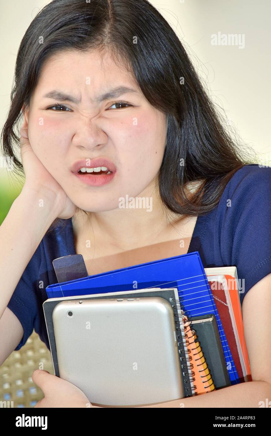 Female Student And Confusion Stock Photo - Alamy