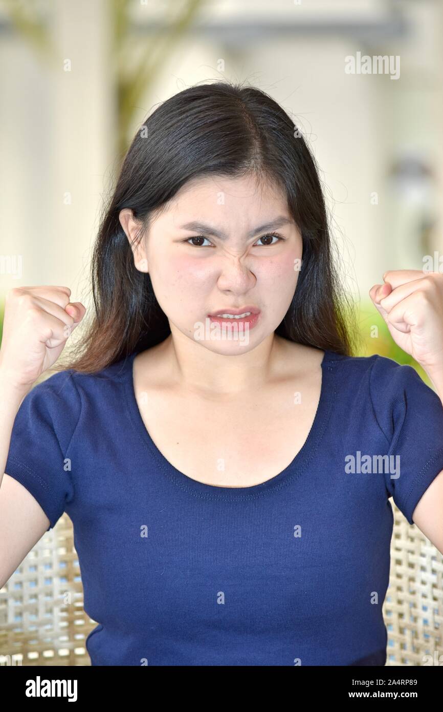 An Angry Female Woman Stock Photo - Alamy