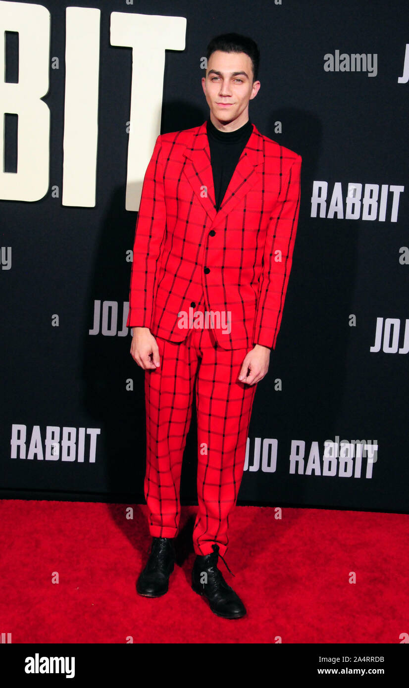 Los Angeles, California, USA 15th October 2019 Actor Luke Brandon Field ...