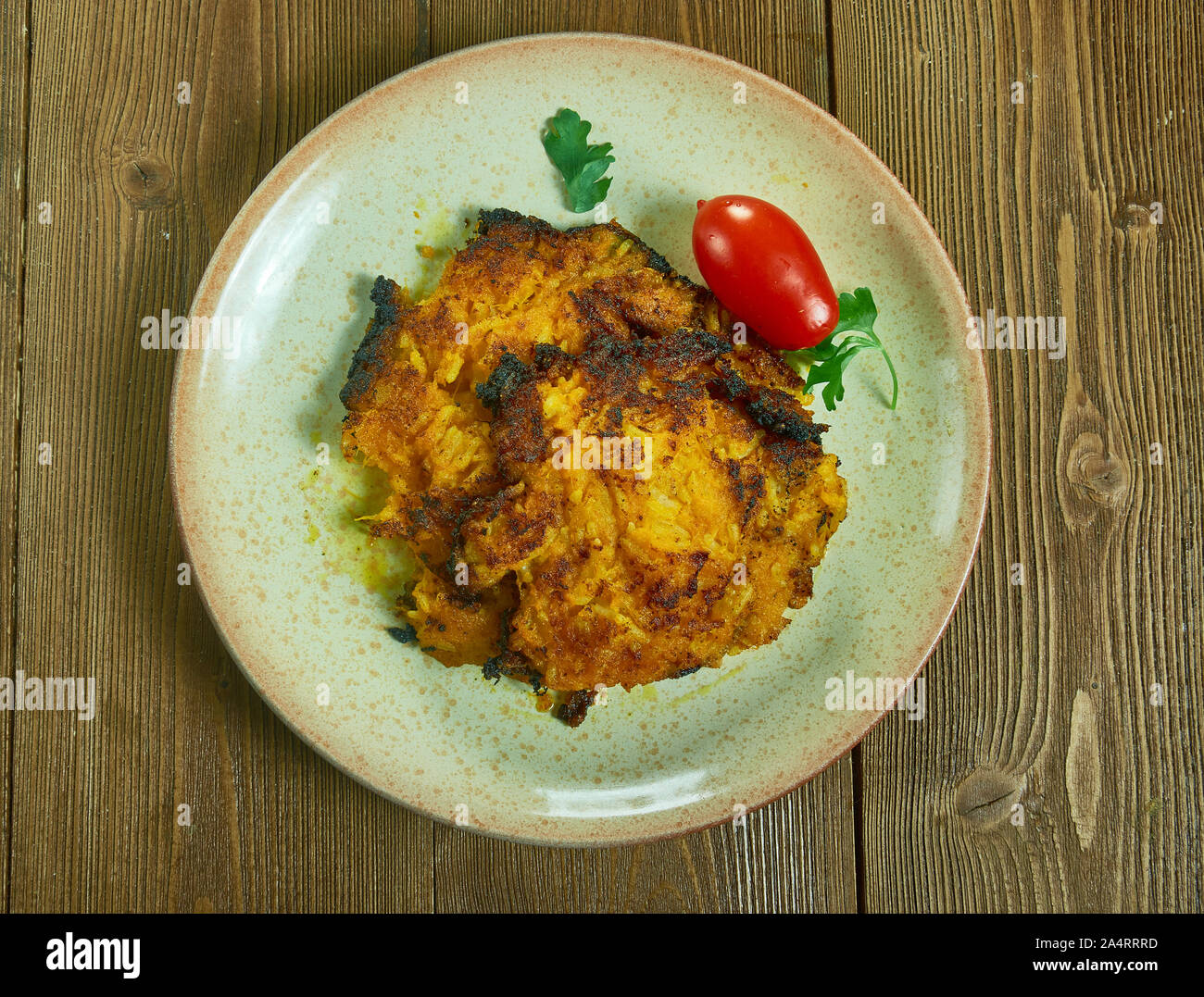 Spaghetti Squash Rosti, traditional German, Swiss dish, close up Stock ...