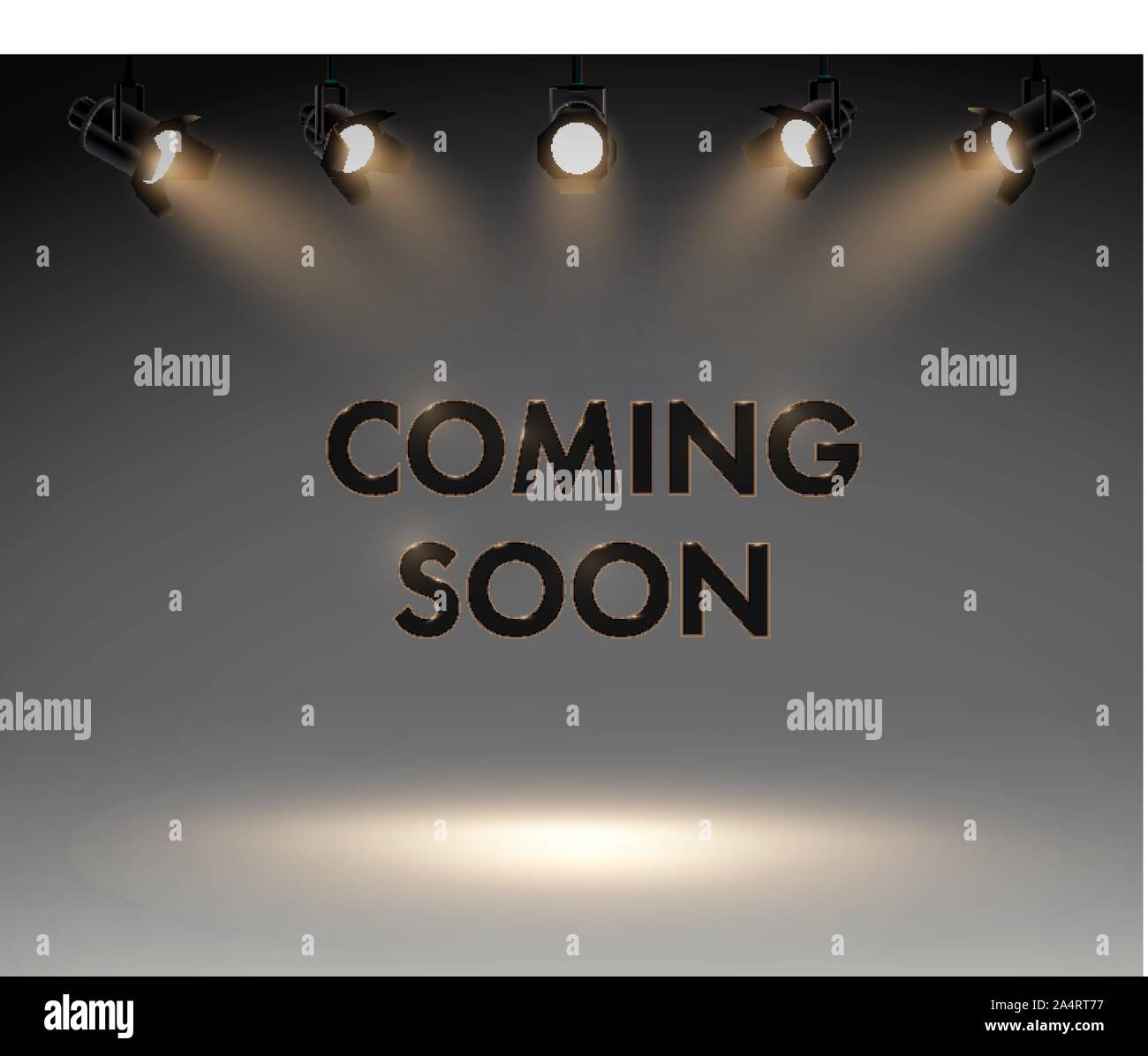 Coming soon stage illuminated with light spotlight. Stage realistic ... Coming soon stage illuminated with light spotlight. Stage realistic ...