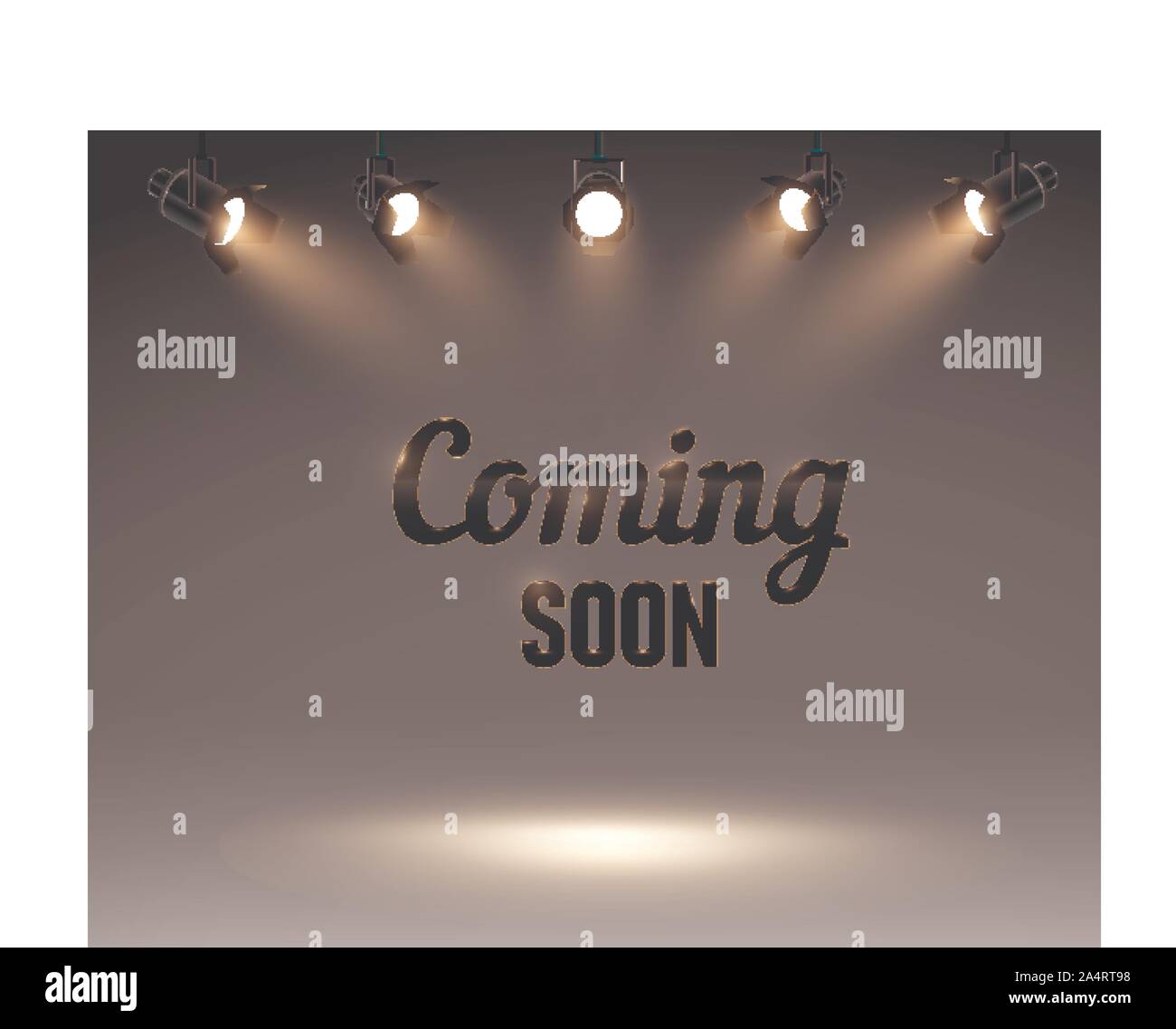 Coming soon stage illuminated with light spotlight. Stage realistic ... Coming soon stage illuminated with light spotlight. Stage realistic ...