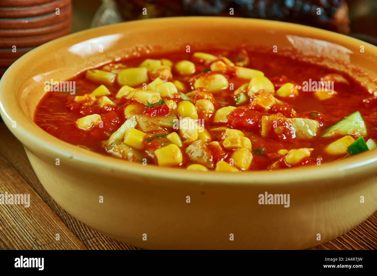 Cajun Corn Salsa,Southwestern-style side dish Stock Photo - Alamy
