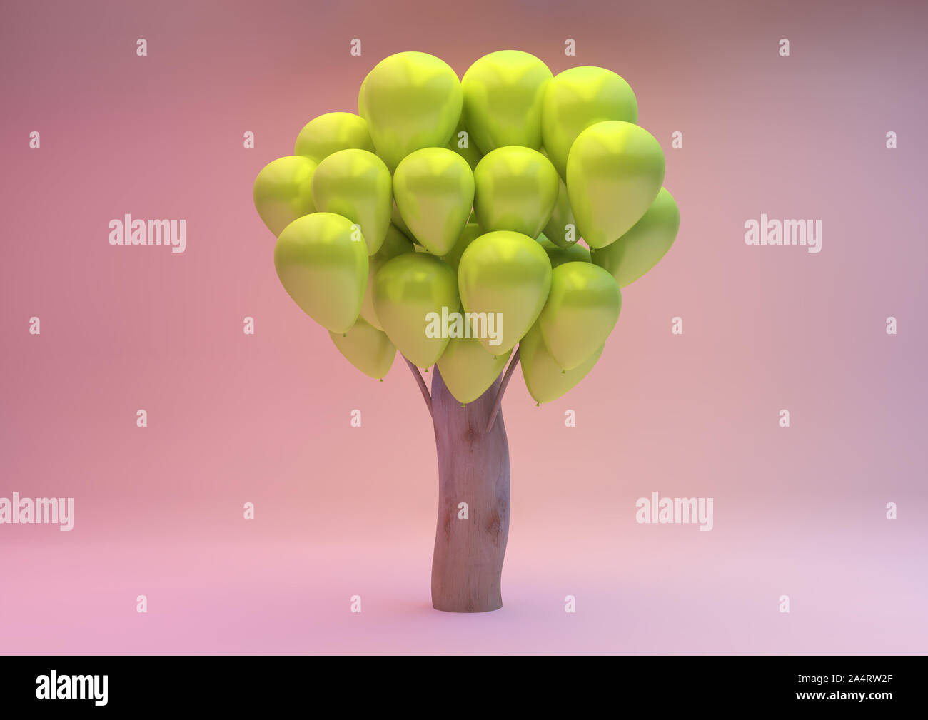balloon tree concept 3d rendering isolated Stock Photo - Alamy