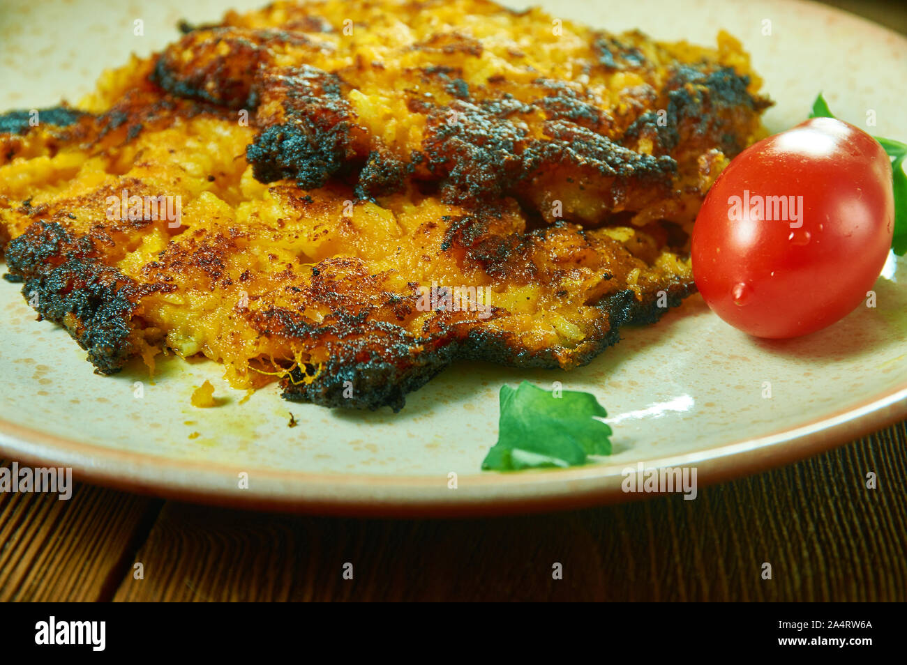 Spaghetti Squash Rosti, traditional German, Swiss dish, close up Stock ...