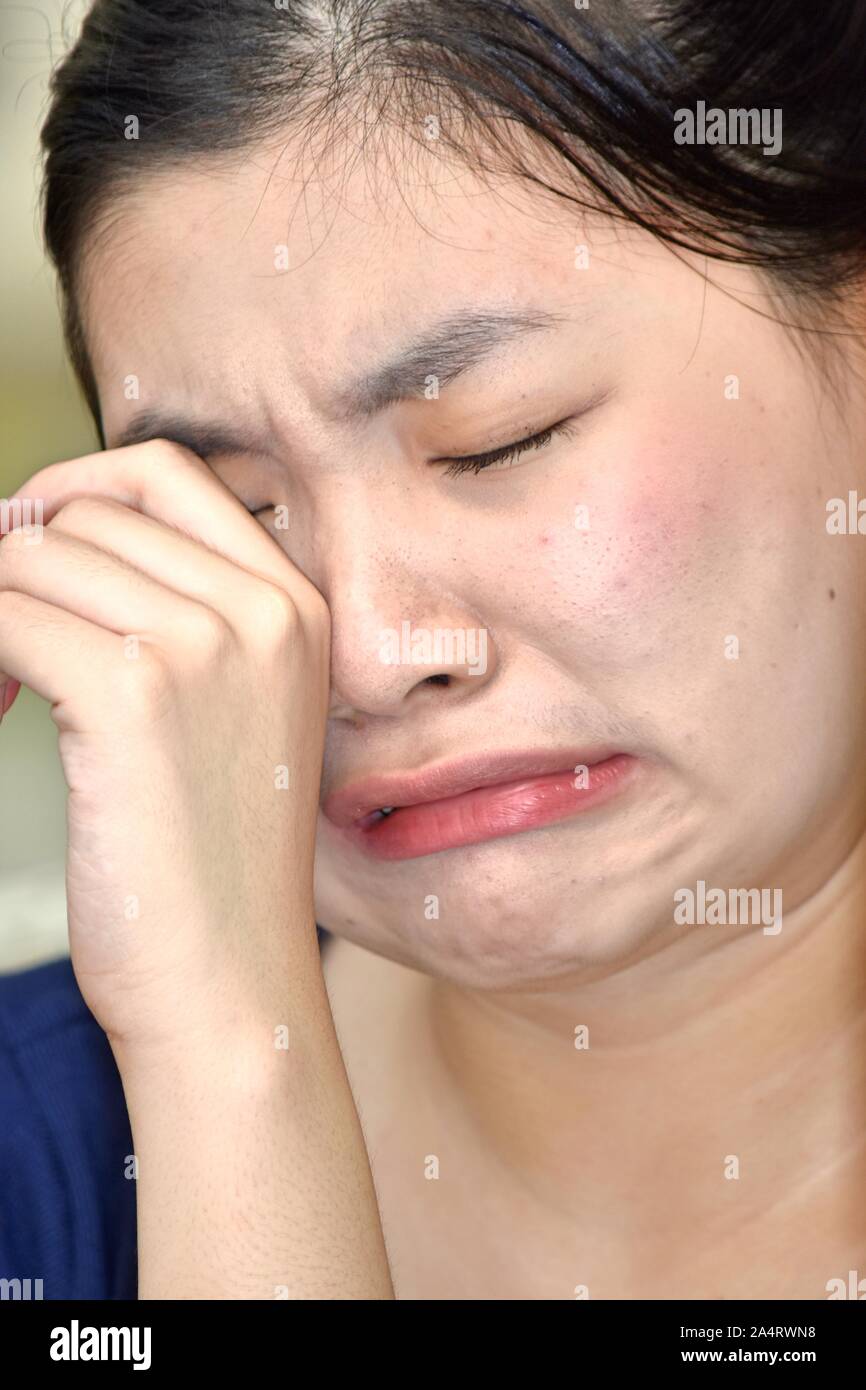Crying Filipina Female Woman Stock Photo - Alamy
