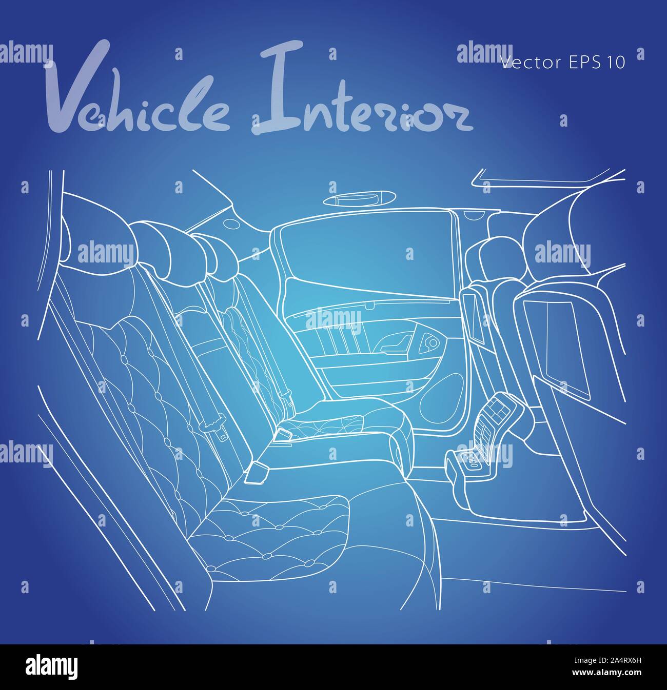 Machine inside. Interior of the vehicle. Vector Stock Vector Image ...