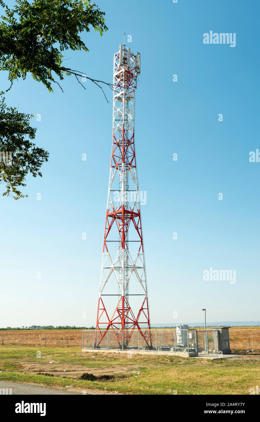 5G antenna for high speed internet distribution. 5G repeaters outside ...