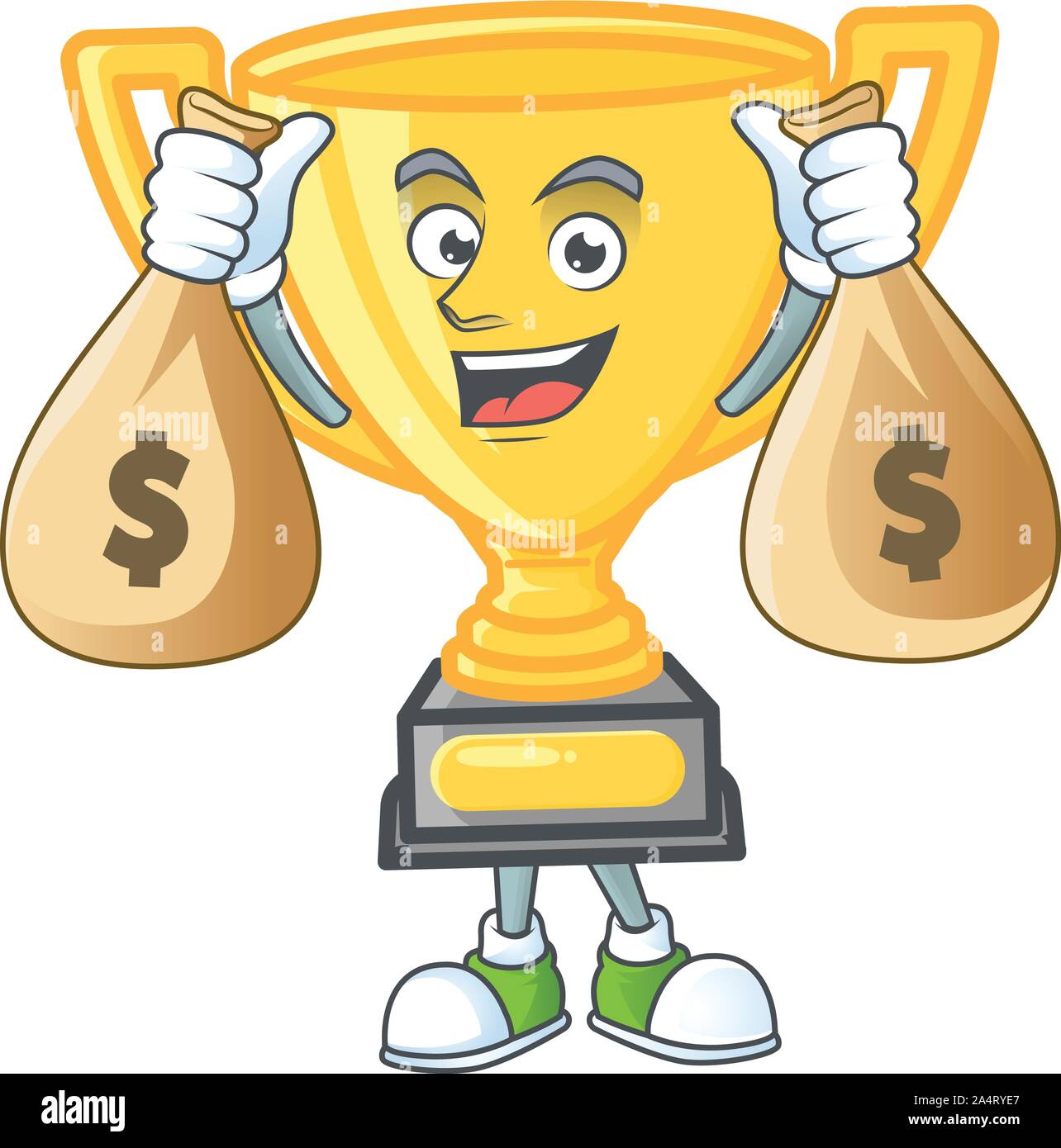 With money bag gold trophy cup for award prize Stock Vector Image & Art ...