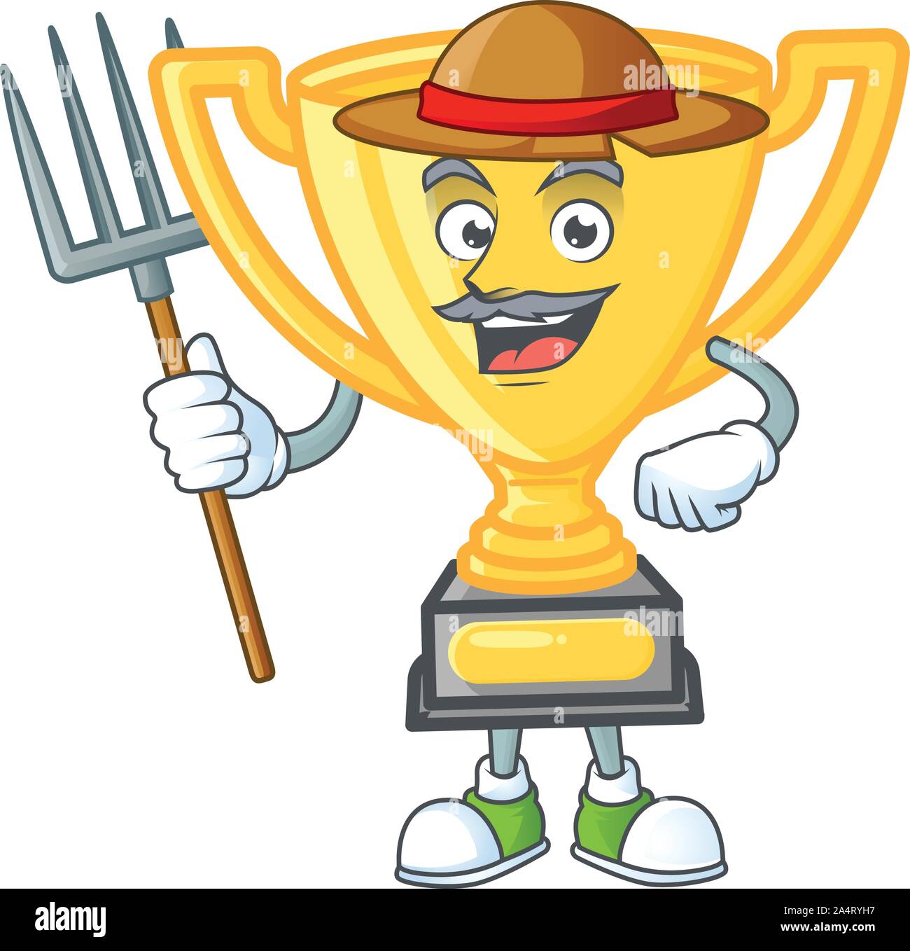 Farmer gold trophy cup for award prize Stock Vector Image & Art - Alamy